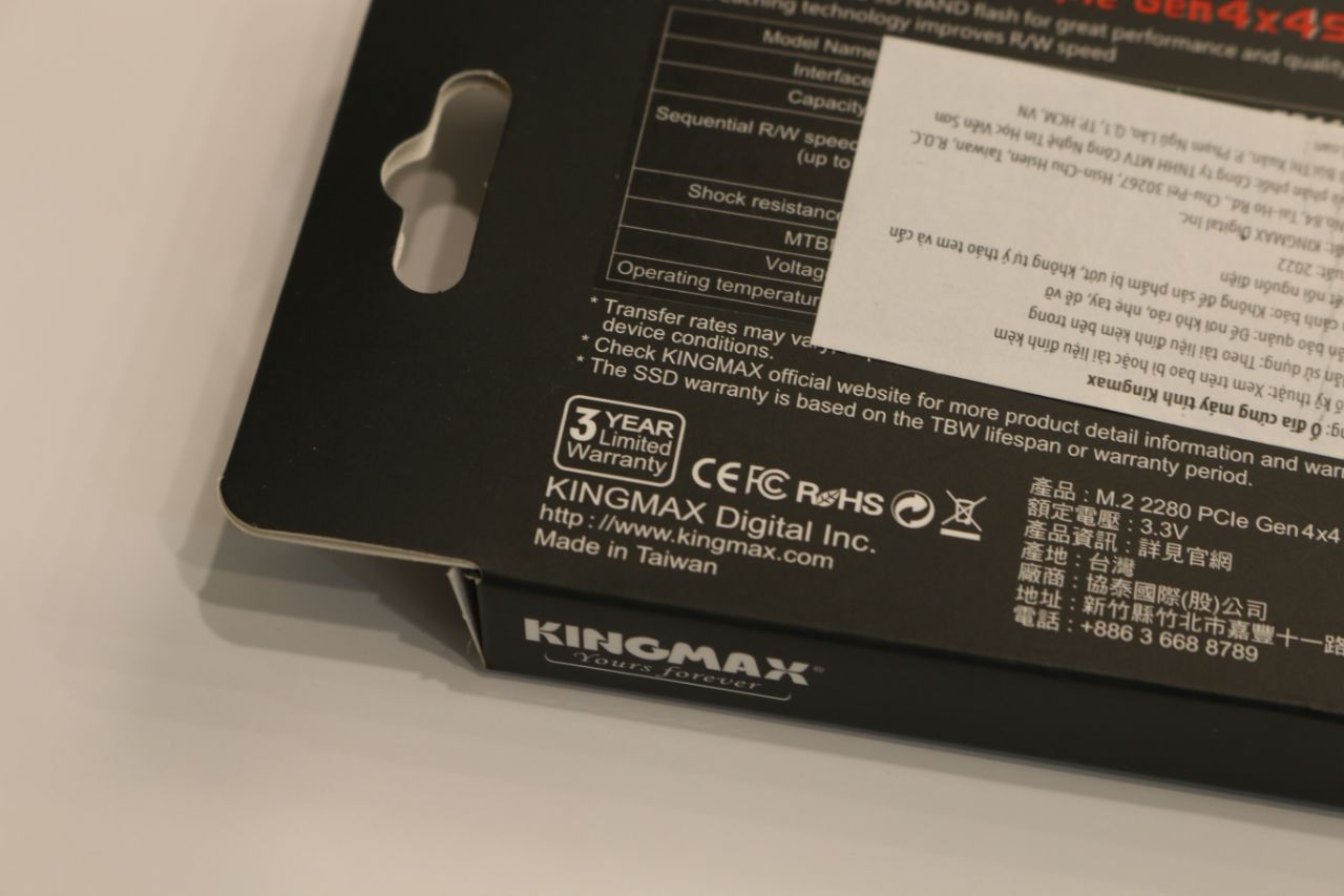 KINGMAX PQ4480 Gen4x4 SSD 250GB - Đánh Giá Gaming Gear