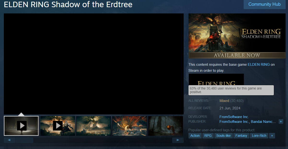 Shadow of the Erdtree bị "ném đá" trên Steam vì… quá khó! - Tin Game ...